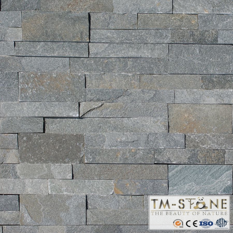 TM-W038 Green Stone Wall Rivestimenti,Ledge Stone Wall Panels